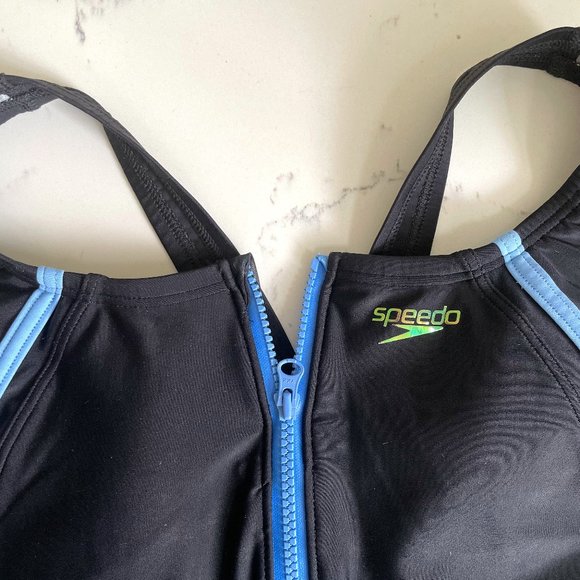 Speedo | Swim | Speedo Zip Quantum Splice Fitness Swimsuit | Poshmark